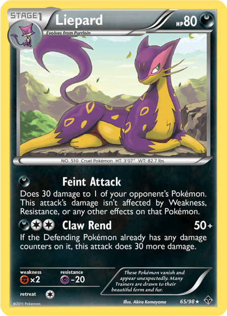 Liepard Black & White EMERGING POWERS Pokemon Card – Moxie Card Shop