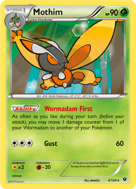 Mothim XY FATES COLLIDE Pokemon Card – Moxie Card Shop