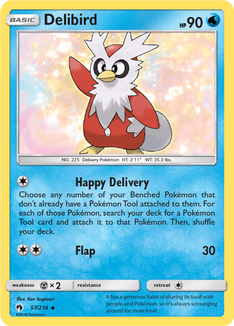 Delibird Sun & Moon LOST THUNDER Pokemon Card – Moxie Card Shop